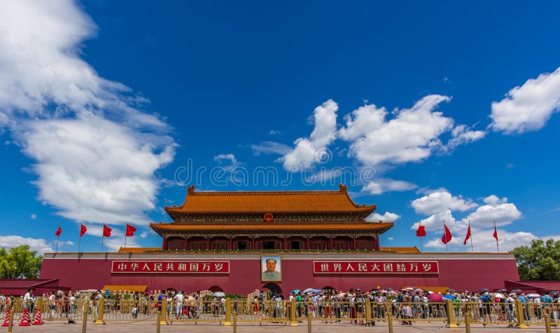 Tian an men editorial stock image. Image of tian, crowded - 56694769