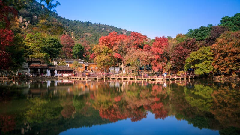 Tian Ping mountain stock image. Image of nature, temple - 97873053