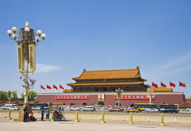 Tiananmen Square editorial stock image. Image of architecture - 14523354