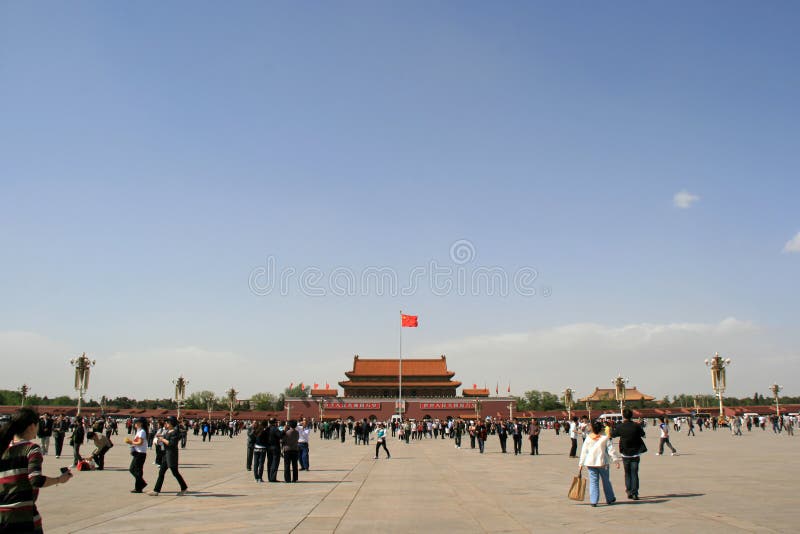 Tiananmen Square in Beijing (china) Editorial Stock Image - Image of ...