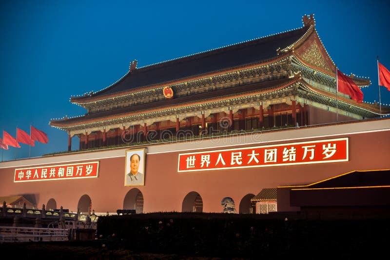Tiananmen Square, Beijing China - Gate of Heavenly Peace Editorial ...
