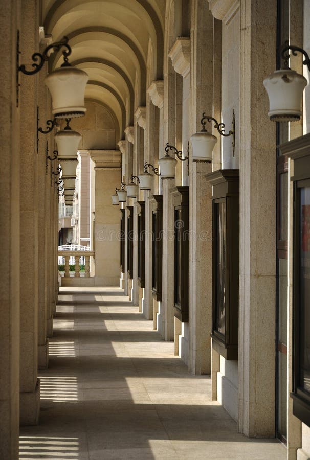 Tianjin City Concert Hall Corridor Stock Photo - Image of signs ...