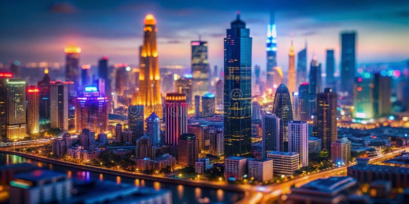 Tianjin Skyline a TiltShift Perspective on Chinas Modern Architectural ...
