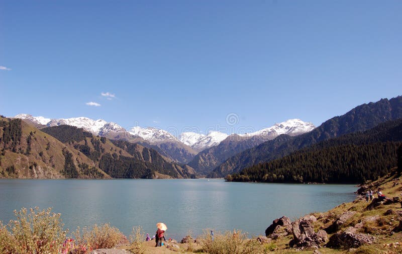 Tianshan and Tianchi stock photo. Image of peace, water - 20694040
