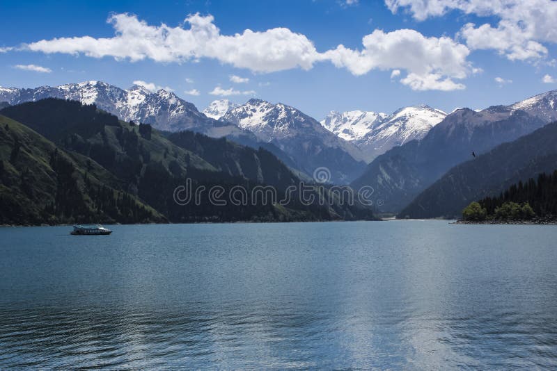 Tianshan Tianchi Lake stock photo. Image of beautiful - 72922366