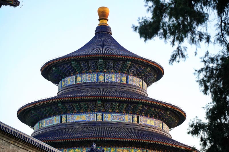 Tiantan Sky Temple in the Evening. a Traditional Chinese Complex Stock ...