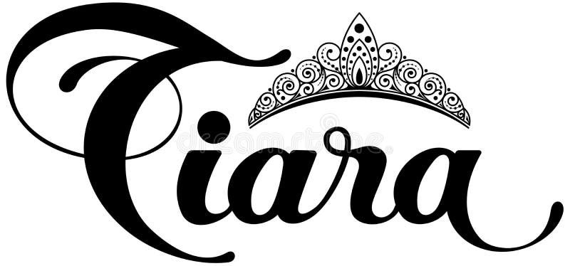 Tiara - Custom Calligraphy Text Stock Vector - Illustration of ...