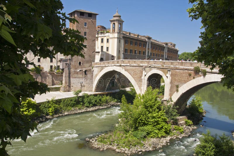 Tiber Island stock image. Image of italy, tiber, water - 25388629