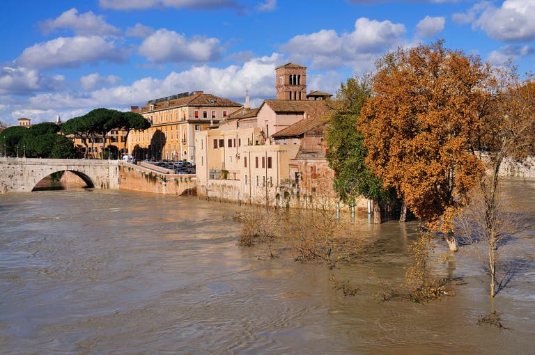 Tiber Island, Rome stock photo. Image of tiberina, high - 17458338