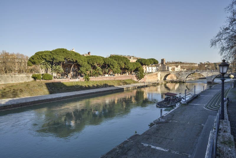 Tiber Island Rome Italy Europe Editorial Stock Photo - Image of tiber ...