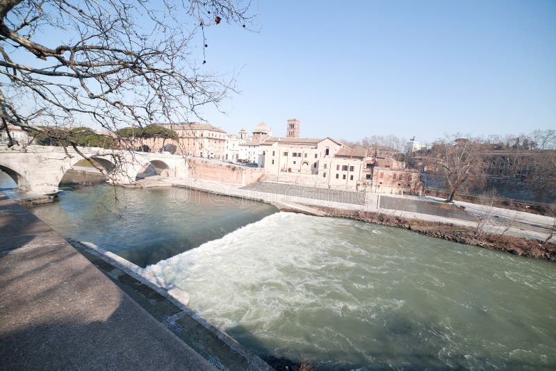Tiber river. stock photo. Image of landmark, culture - 23456744