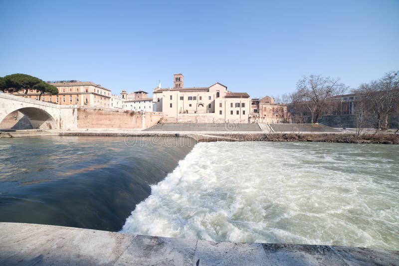 Tiber river. stock photo. Image of european, roman, riverbank - 23456768