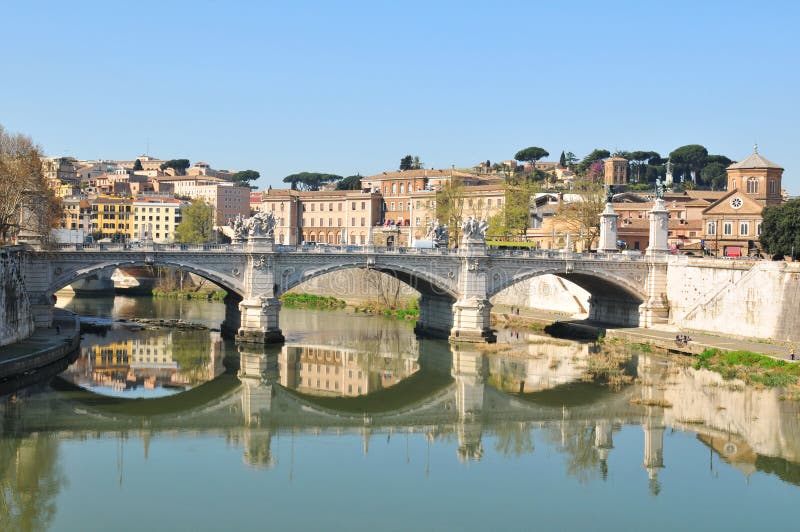 Tiber river stock photo. Image of summer, city, promenade - 24229398