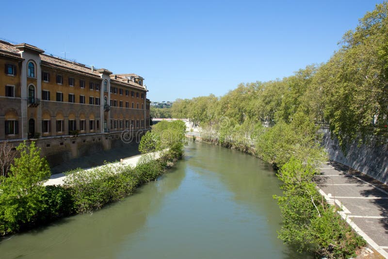 Tiber River stock image. Image of rome, path, water, clear - 5611031