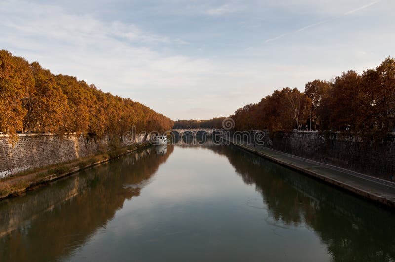 Tiber river stock image. Image of tourism, milvio, italy - 68076067