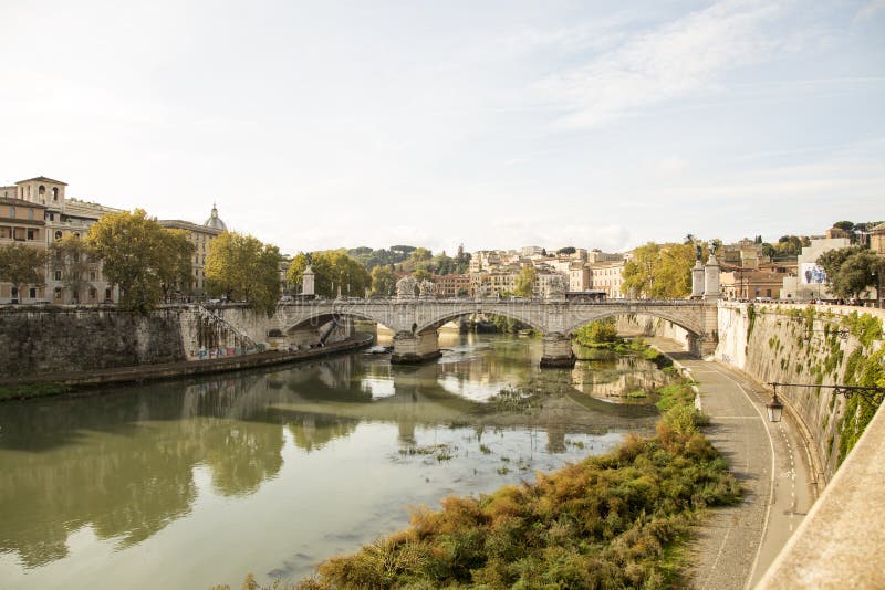 Tiber river in Rome stock photo. Image of river, city - 165155906