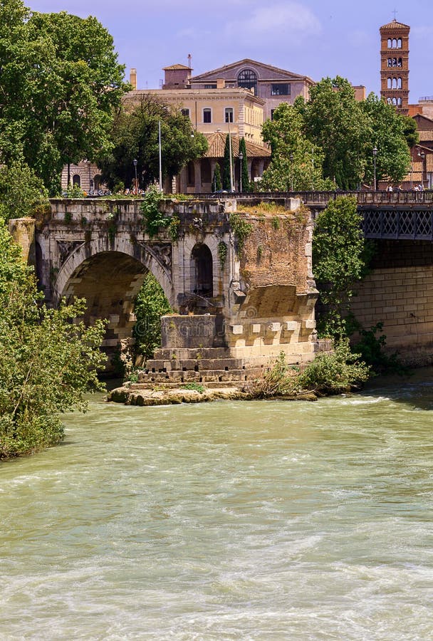 Tiberina Island. Rome. Italy Stock Image - Image of italian, famous ...