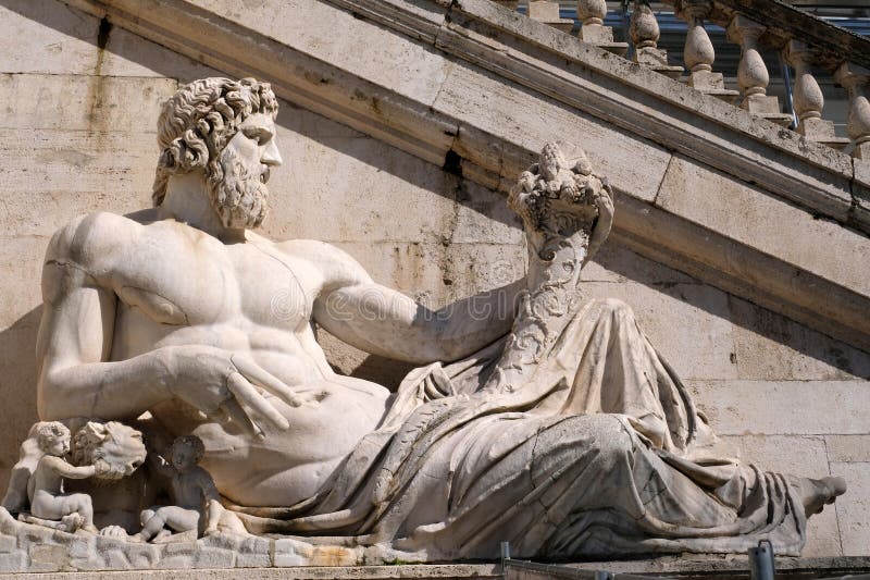 Tiberinus statue in Rome editorial image. Image of history - 378603025