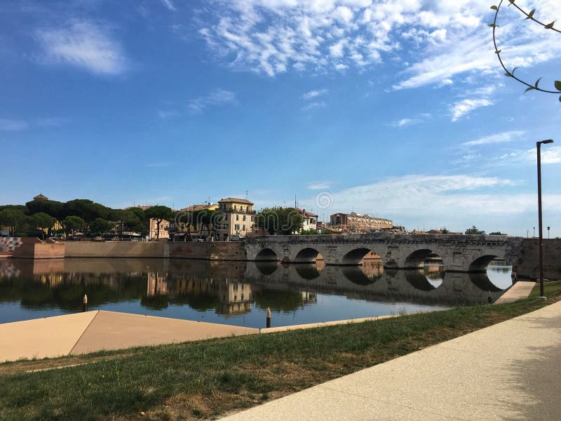 Tiberius bridge stock image. Image of travel, bridge - 120985123