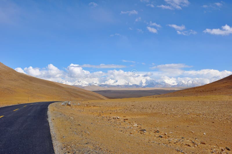 Tibet highway stock image. Image of bright, culture, peak - 23104095