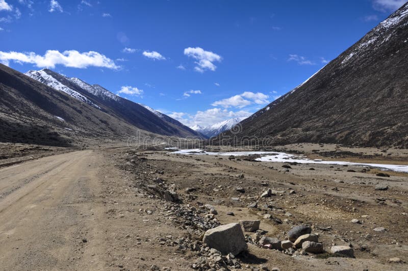 Tibet Landscape stock image. Image of blue, snow, plateau - 27036467