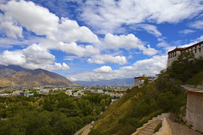 Tibet Lhasa stock photo. Image of view, mountains, metropolis - 34565266