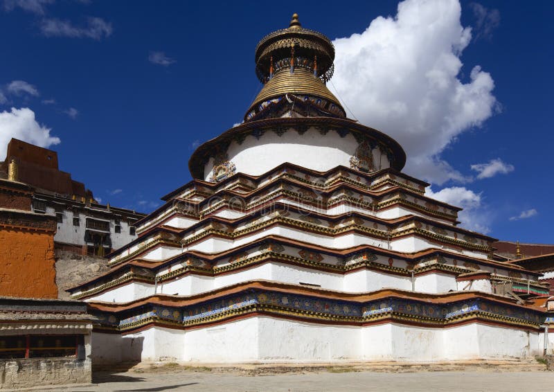 Tibet: Myriad Buddhas Stupa Stock Image - Image of indigenous, county ...