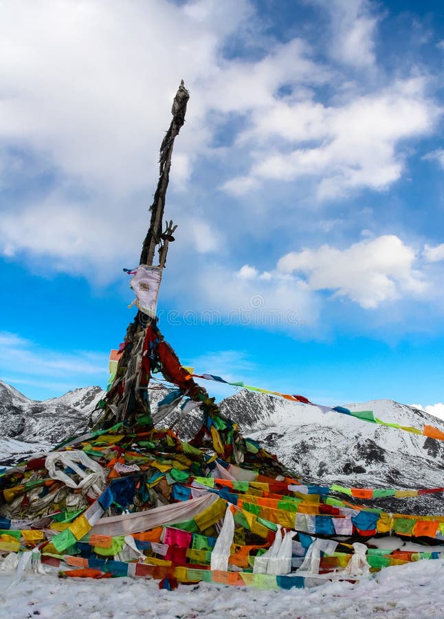 Tibet scripture flag stock image. Image of buddhism, lama - 25266711