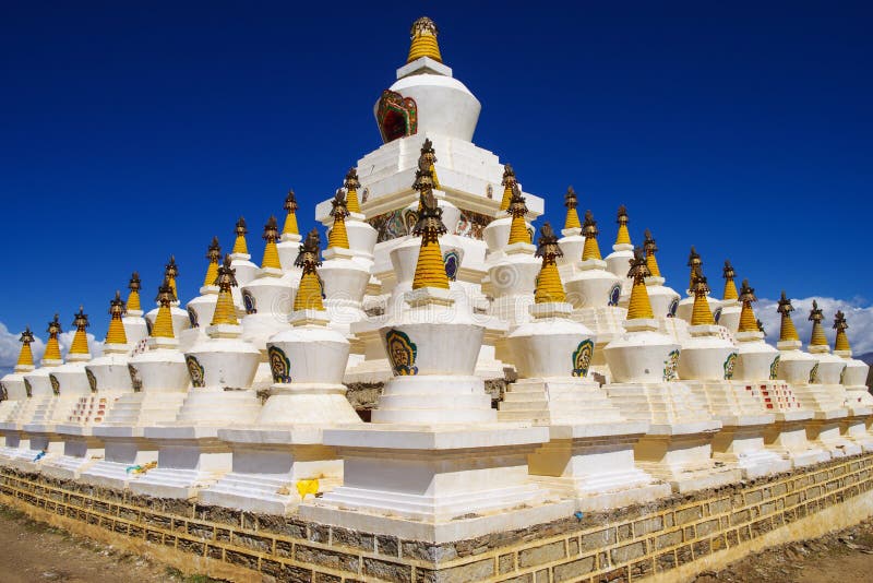 Tibet stupa stock image. Image of group, blue, building - 78937437