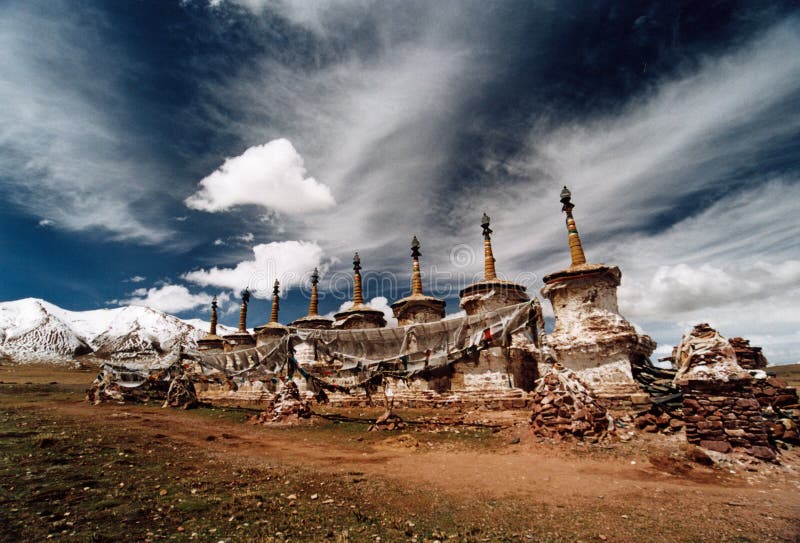 Tibetan Chorten stock image. Image of traditional, monastery - 3704885