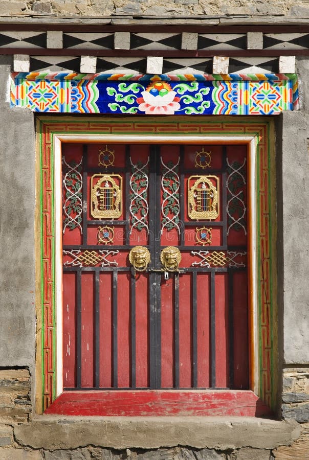 Tibetan door stock photo. Image of india, exterior, history - 16025944
