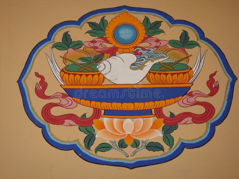 Tibetan elements stock illustration. Illustration of lotus - 56759164