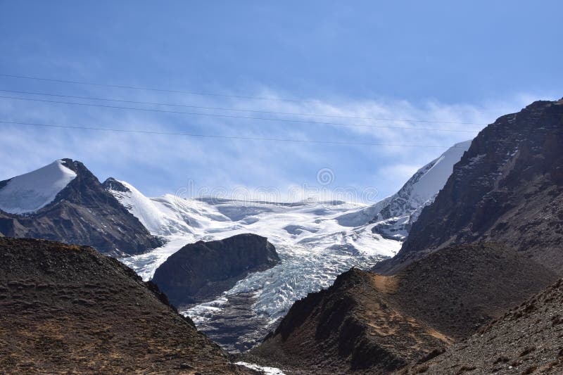 Tibetan Glacier High in the Himalayas Stock Image - Image of nature ...