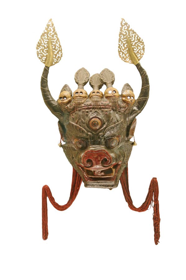 Tibetan mask stock image. Image of buddism, himalayan - 1482247