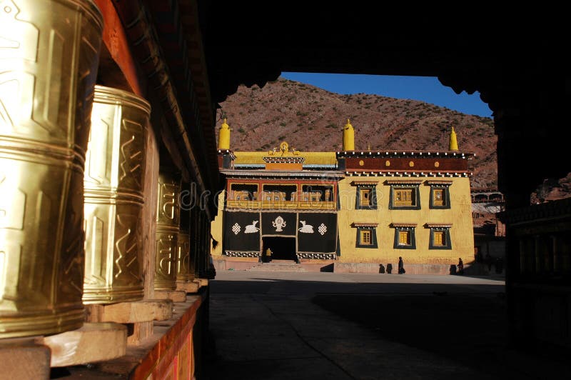 Tibetan lamasery stock photo. Image of chinese, copper - 18879112