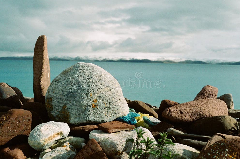 Tibetan language stone stock image. Image of engravings - 31330971