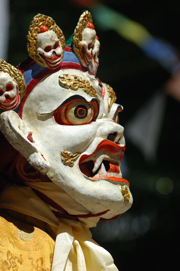 Tibetan mask stock image. Image of buddism, himalayan - 1482247