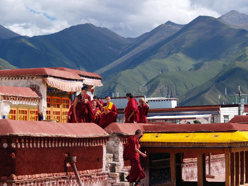 Tibet - Buddhist Monks - Himalayas Editorial Stock Image - Image of ...