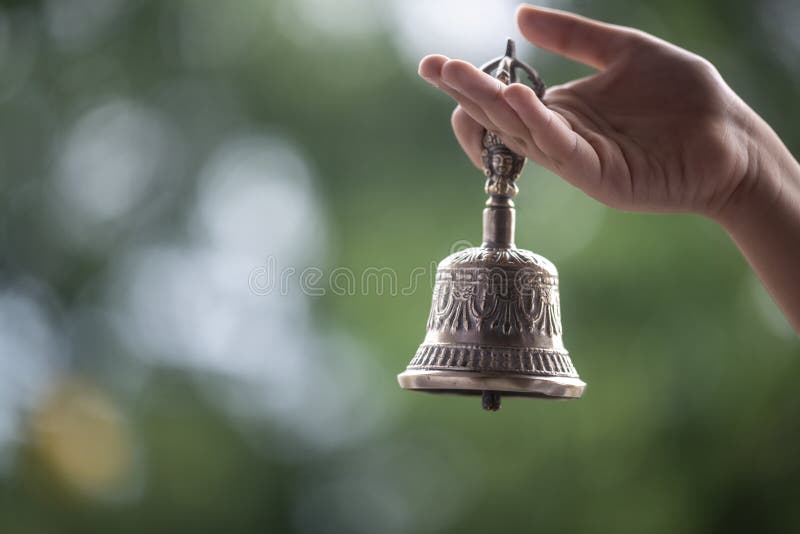 Tibetan prayer bell stock photo. Image of praying, buddha - 194925872