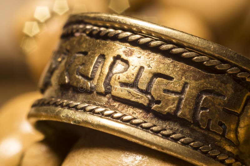 Tibetan Ring Macro stock photo. Image of tibetan, ancient - 64372348