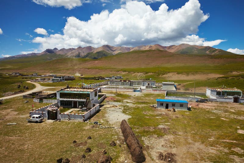 Tibetan rural village stock photo. Image of angle, sunny - 37844980