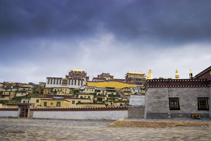 Temples in Tibet stock photo. Image of times, aureate - 7350674