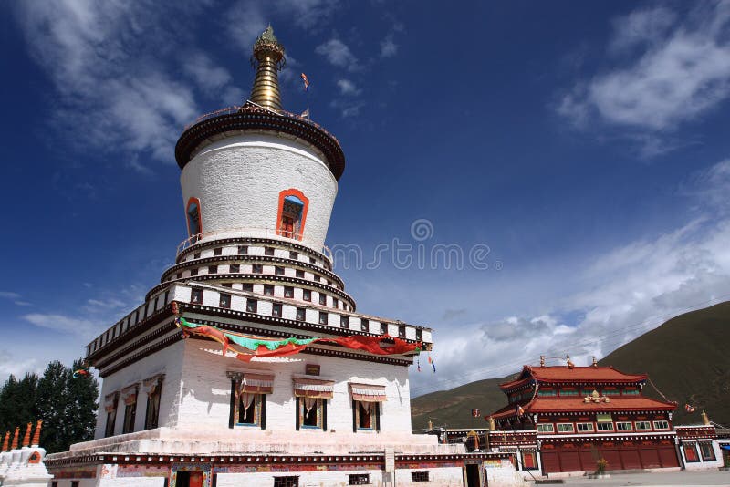 Tibetan tower stock photo. Image of monastic, religion - 21048932