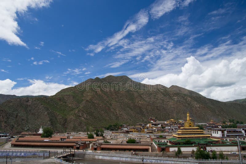 Tibetan tower stock image. Image of chinese, blue, sacred - 26708315