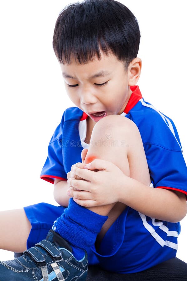 Tibia D'enfant Avec Une Contusion Et Douloureux Photo stock - Image du ...