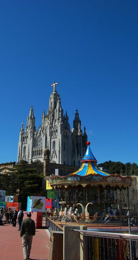 Tibidabo church editorial image. Image of catedral, gothic - 98090075