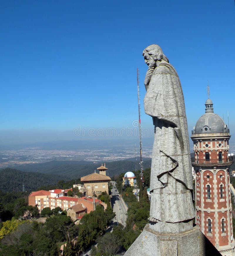 Tibidabo View stock photo. Image of view, barcelona, spain - 96117312