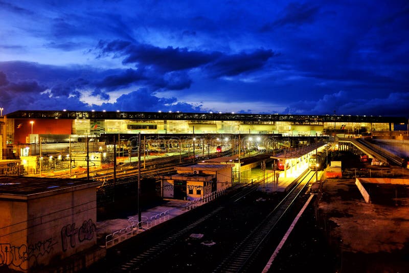 Tiburtina Train Station Buildings Stock Image - Image of details ...