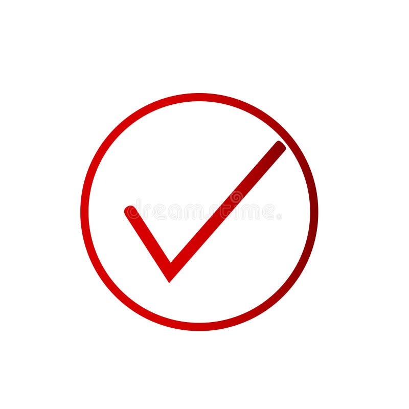 Tic Mark,vote Box, Correct Sign, Circle Stock Vector - Illustration of ...