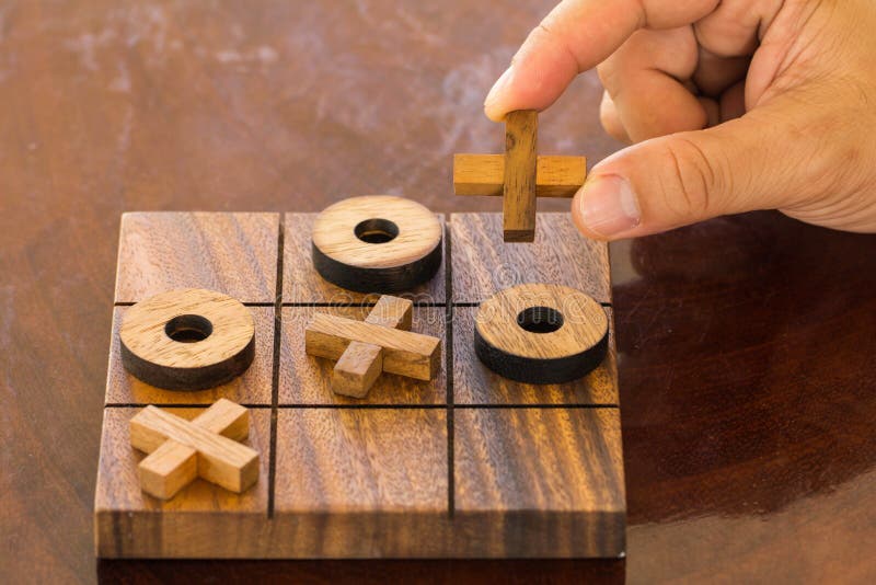 Tic Tac To game stock photo. Image of texture, brown - 32029338